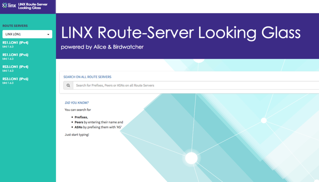New LINX Route-Server Looking-Glass - LINX